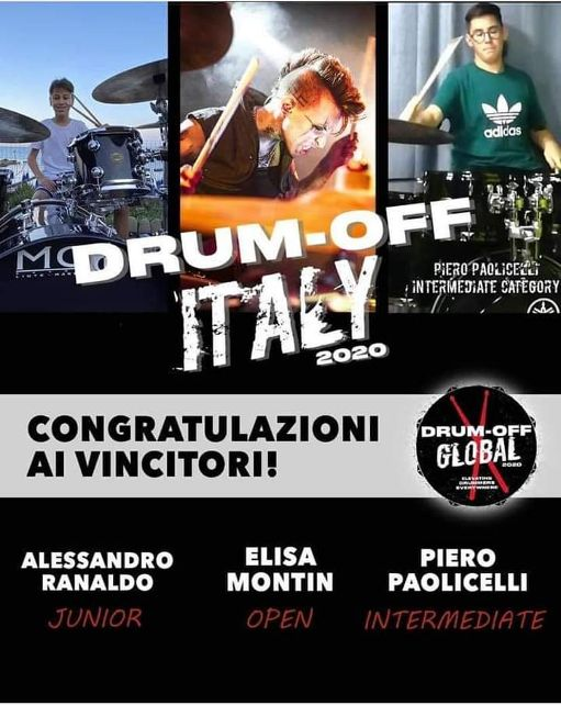 Alex Ranaldo nomination per il Drum Off 2020, categoria Junior